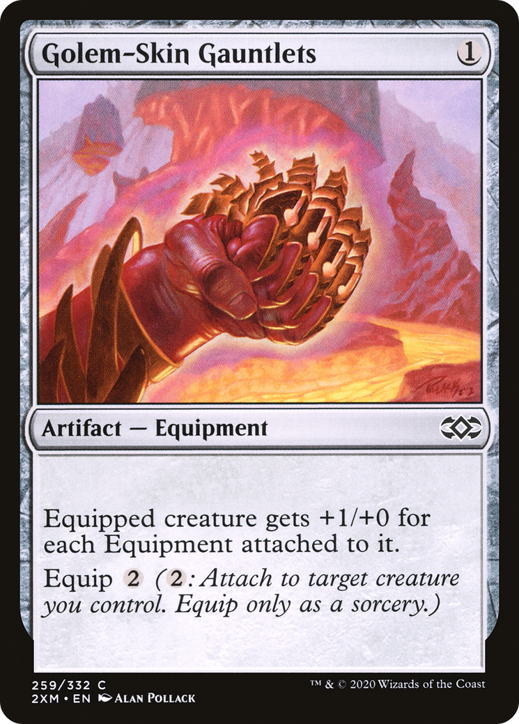 Golem-Skin Gauntlets | Double Masters | Foil – GameGalaxy